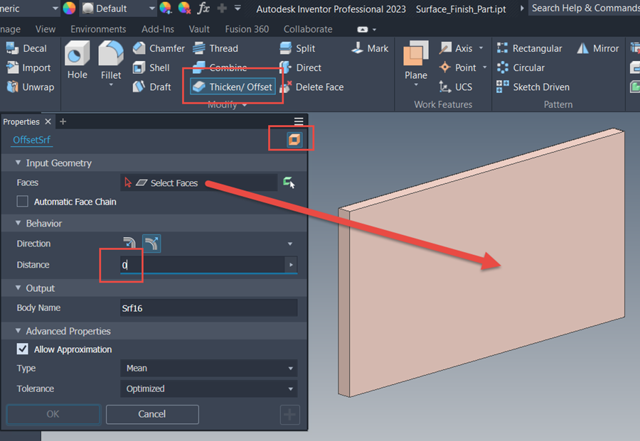 Inventor - Consistently and Efficiently Calculate Finished Surface Areas
